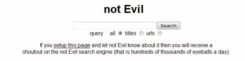 Not Evil — Dark Web Search Engine – DarkNet KING